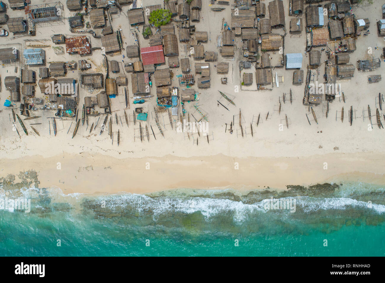 Aerial view of Andavadoaka, Madagascar Stock Photo - Alamy