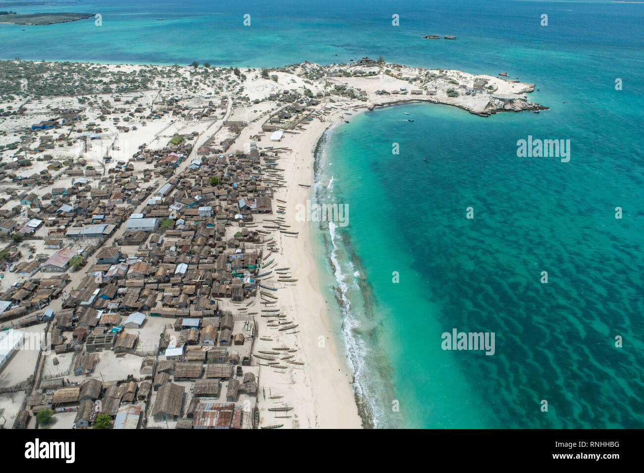 Aerial view of Andavadoaka, Madagascar Stock Photo - Alamy