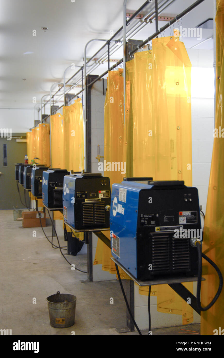 Welding equipment in training facility Stock Photo - Alamy