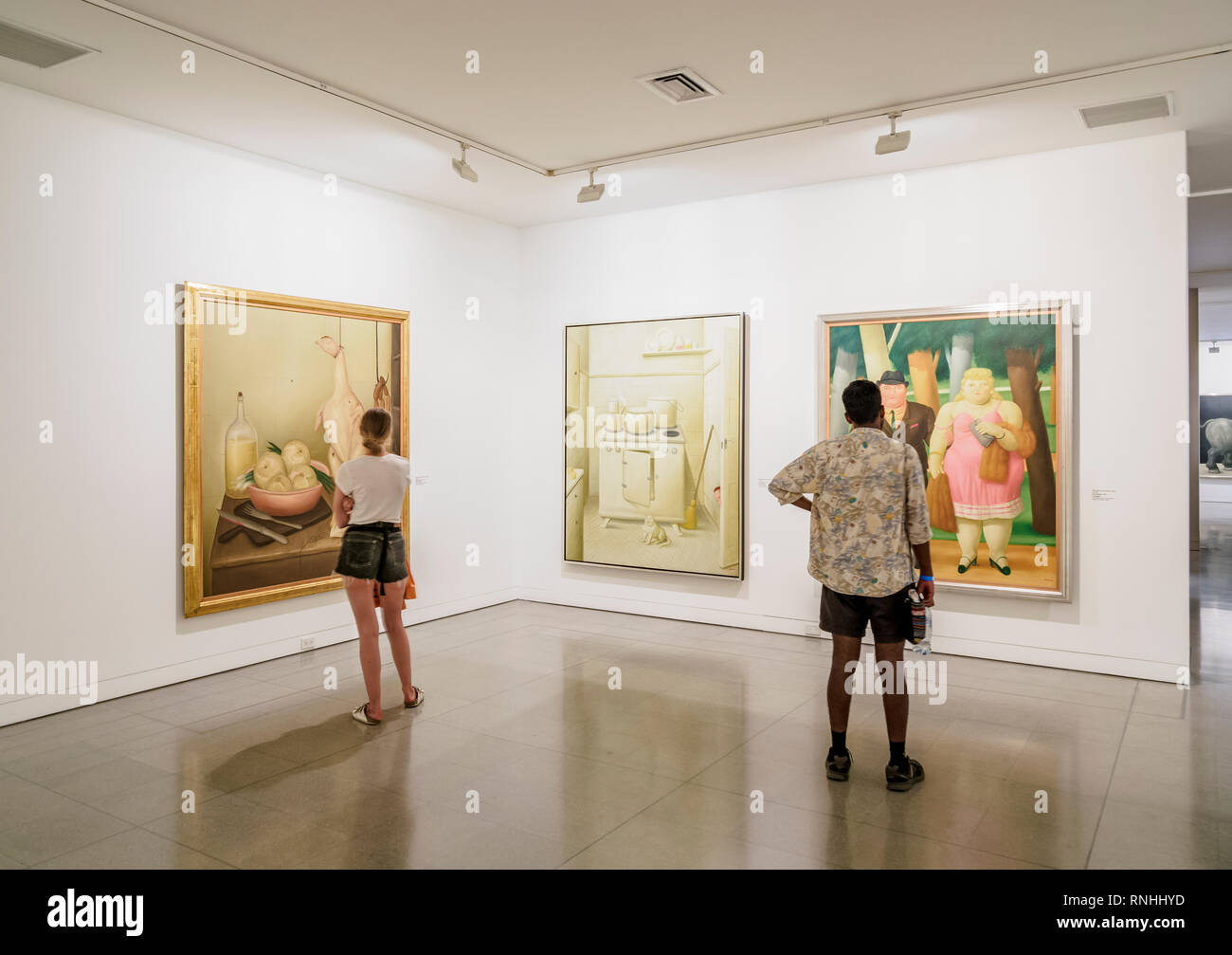 Paintings by Fernando Botero, Museum of Antioquia, interior, Medellin ...