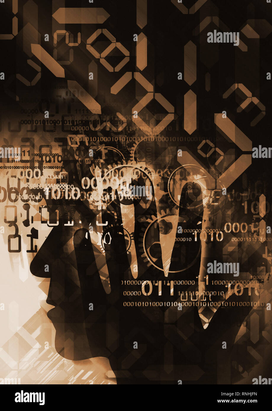 Stylized brain hi-res stock photography and images - Alamy