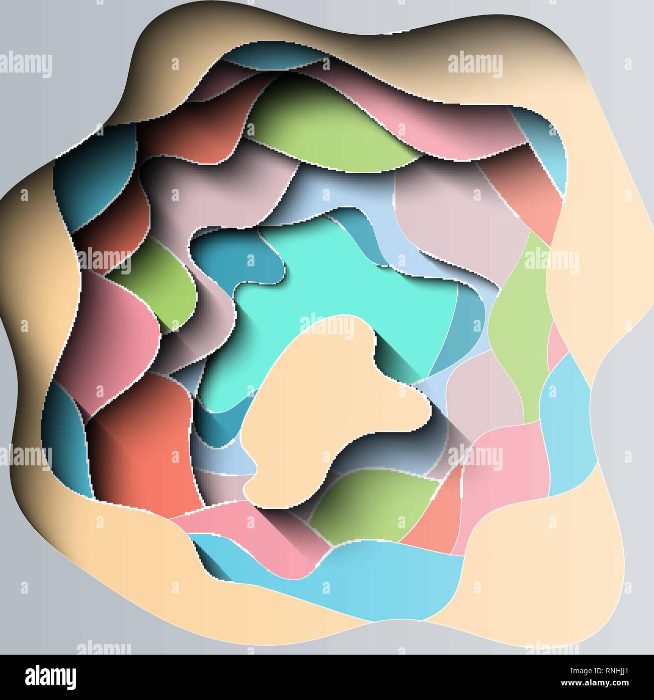 Abstract layered paper cutting with many colours Stock Vector Image ...