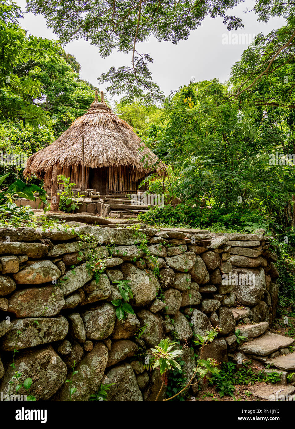 Kogi Hut, Pueblito Chairama, Tayrona National Natural Park, Magdalena ...