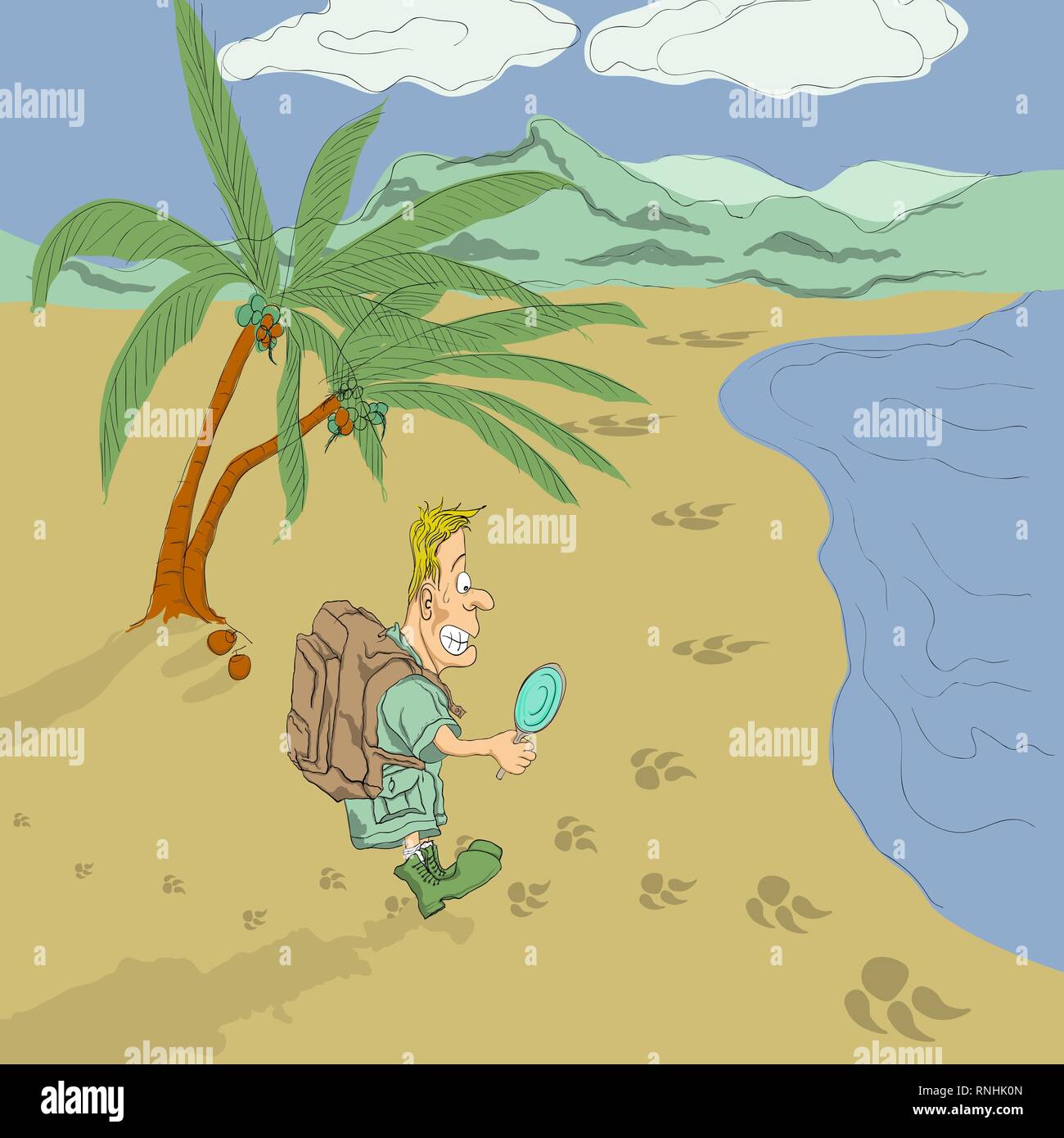 Hitchhiker man Stock Vector Images - Alamy