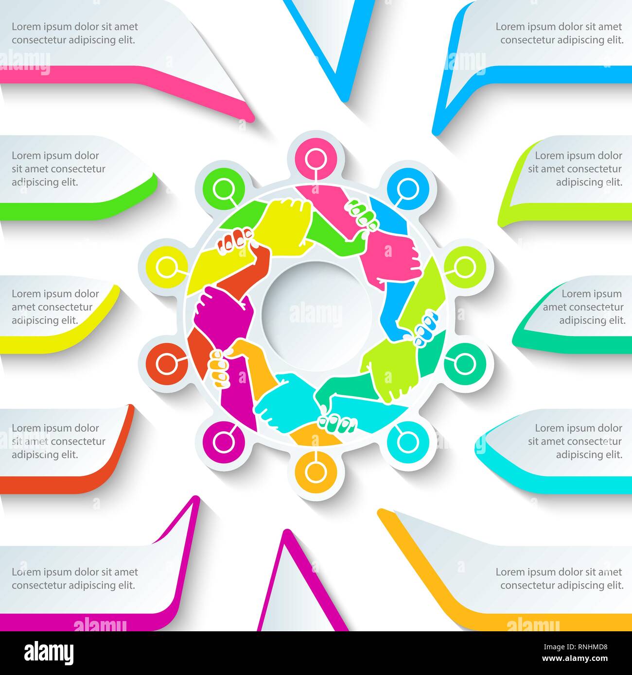 Global collaboration circle Stock Vector Images - Alamy