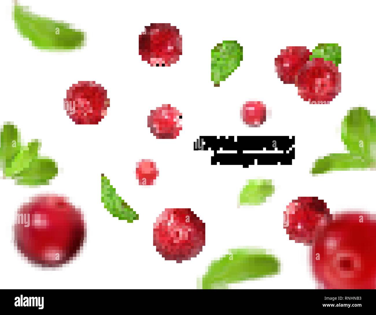 Falling cranberry isolated on white background, full depth of field ...