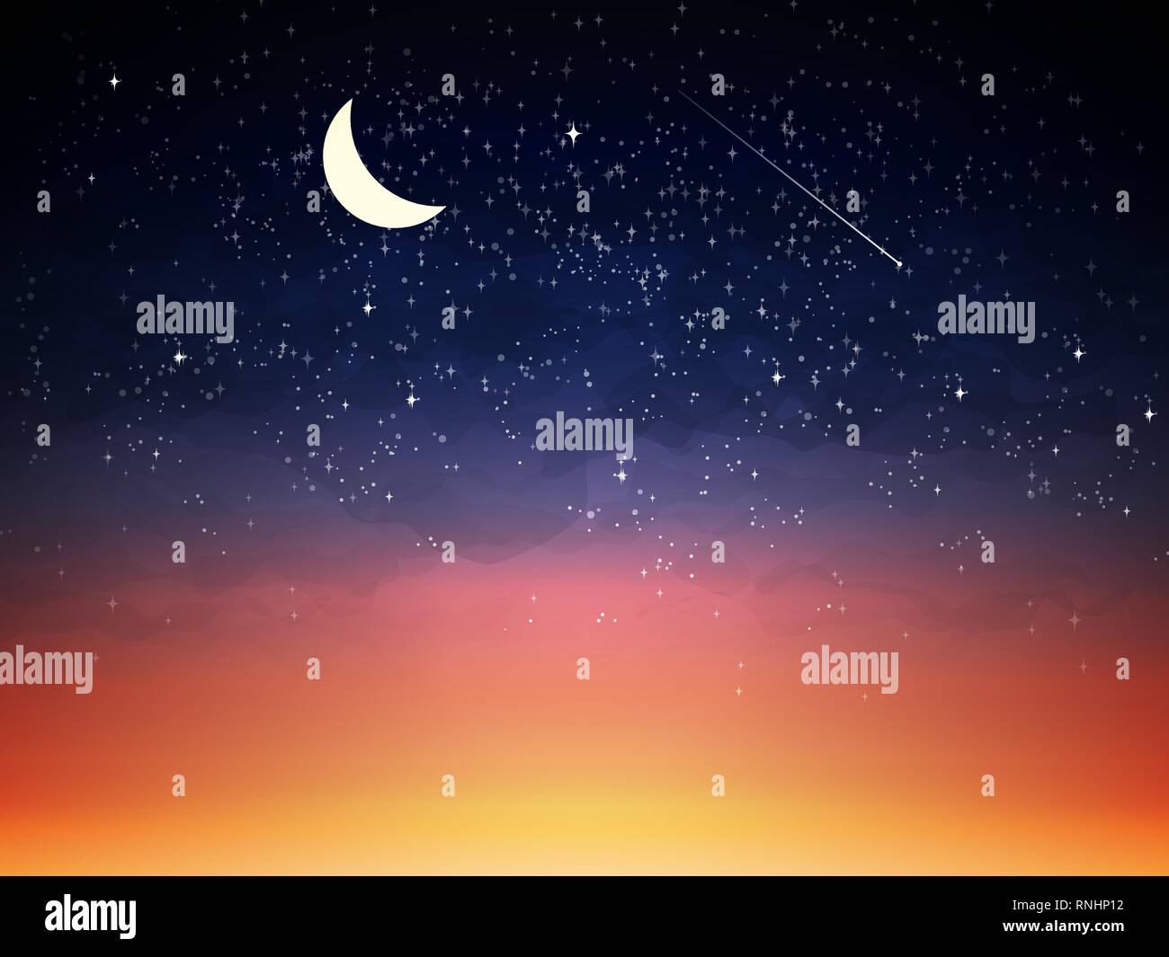 Beautiful sky background in twilight Stock Vector Images - Alamy