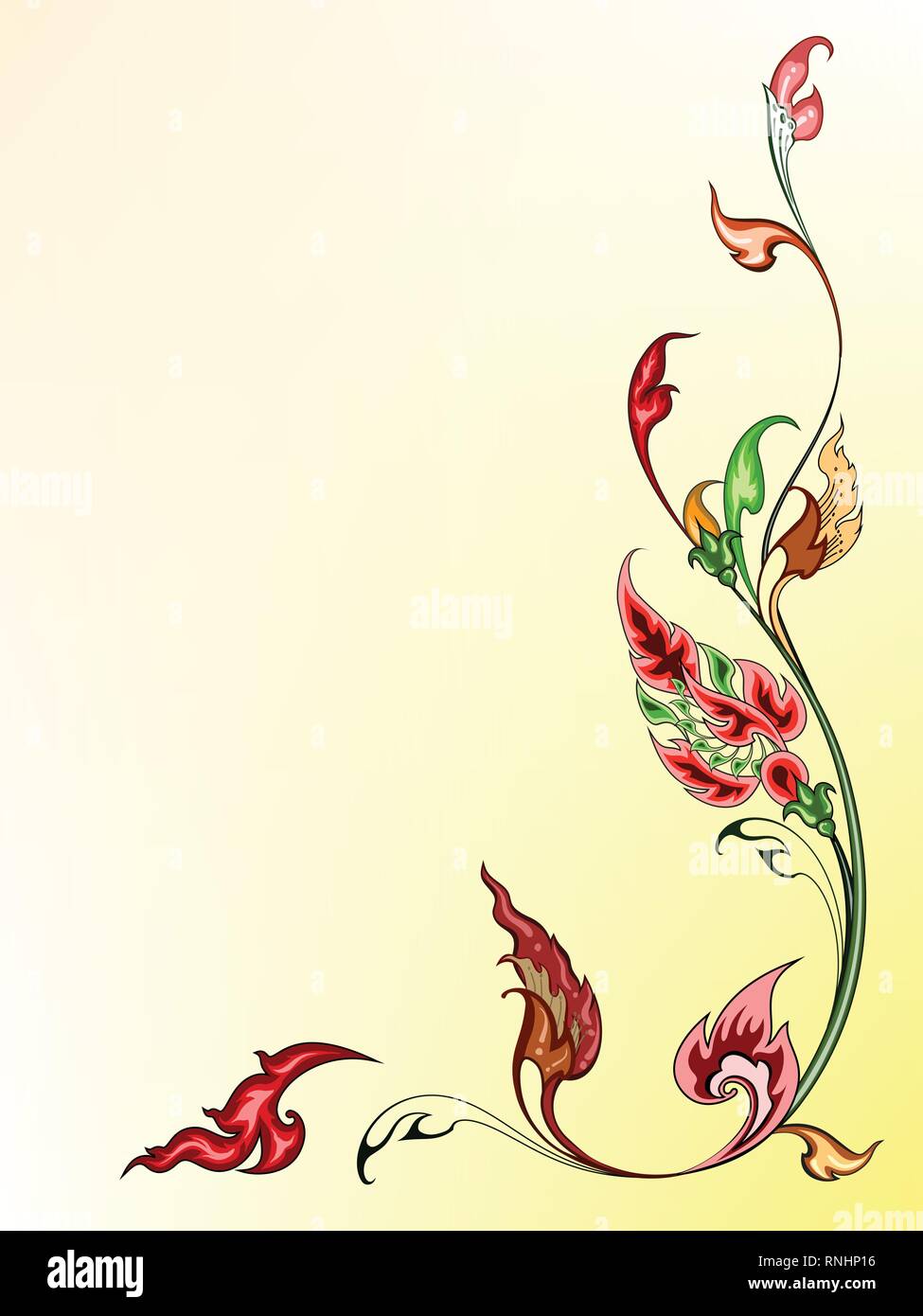 Delicateness of Thai art, in 3 dimension Stock Vector Image & Art - Alamy