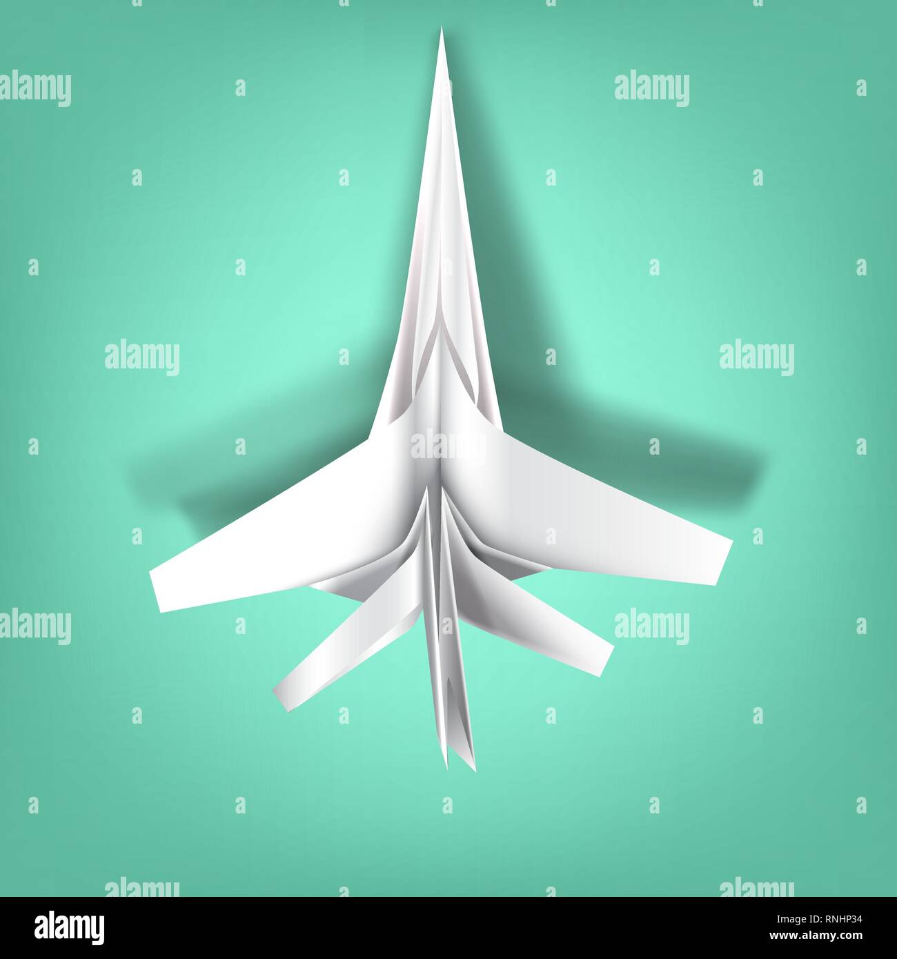 Origami paper crane in Stock Vector Images - Alamy