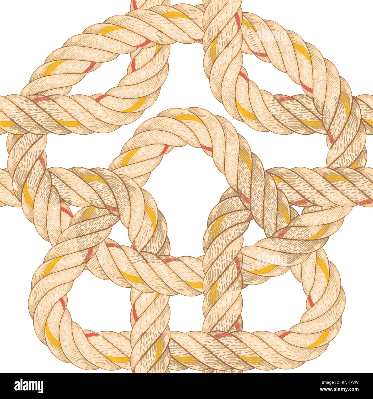 Seamless pattern with rope bending Stock Vector Image & Art - Alamy
