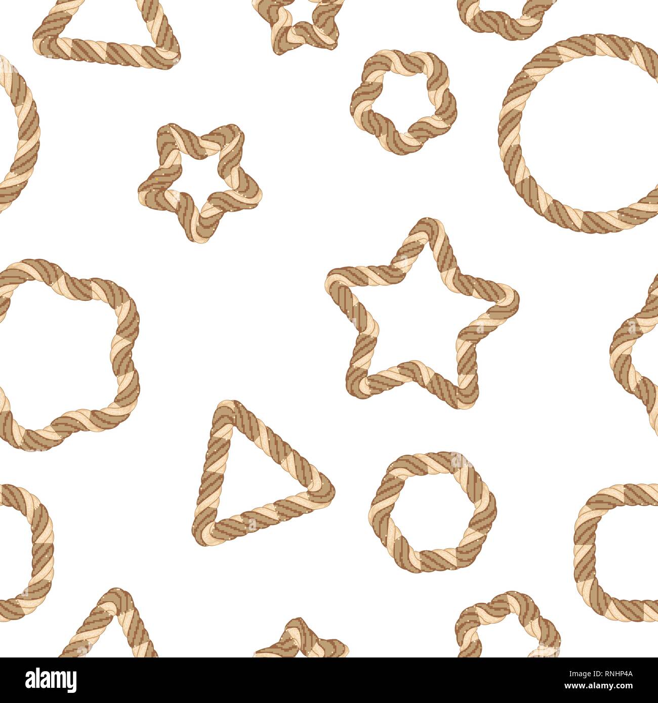 Seamless pattern with rope bending Stock Vector Image & Art - Alamy