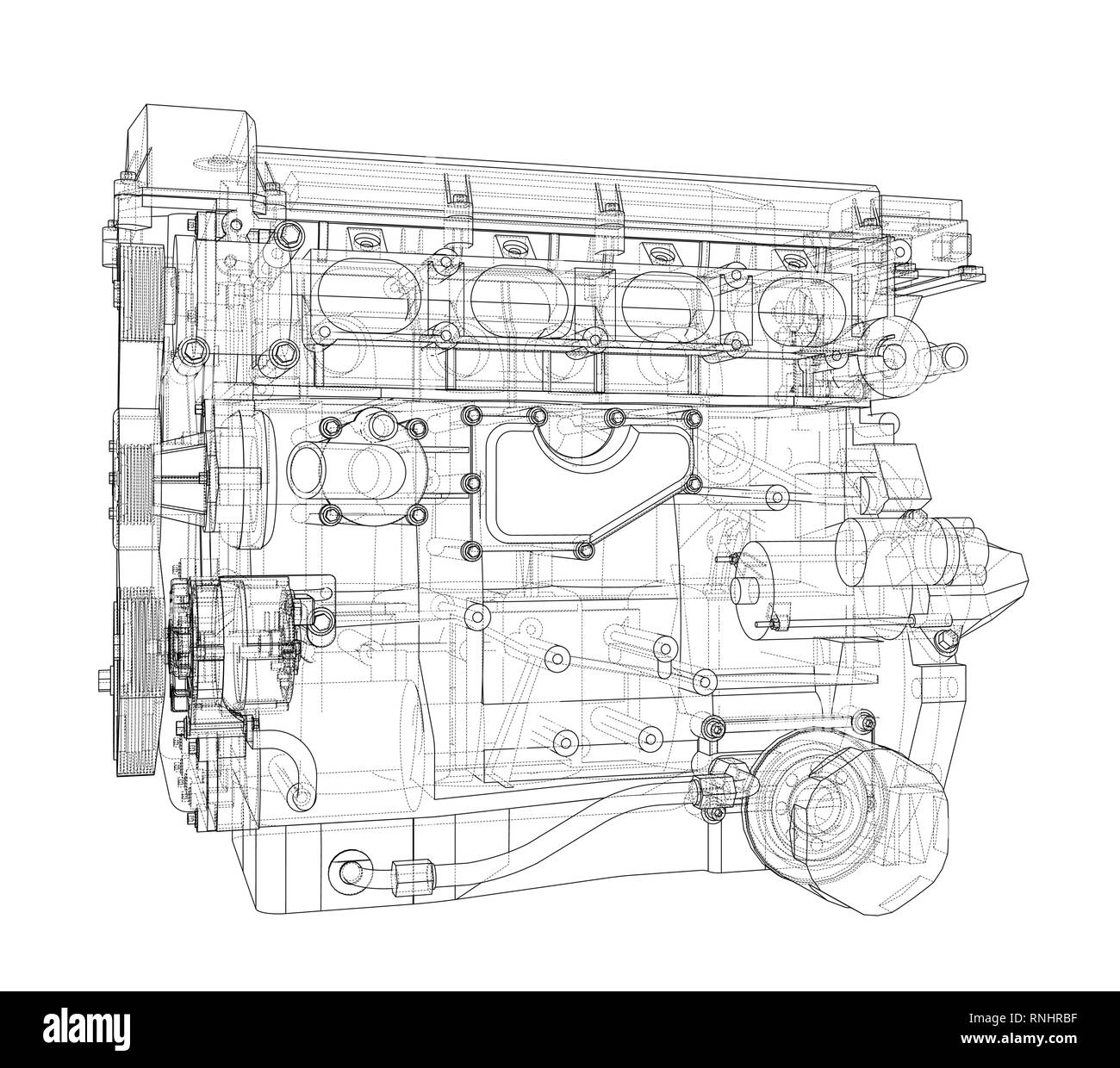 The wheel combustion engine Stock Vector Images - Alamy