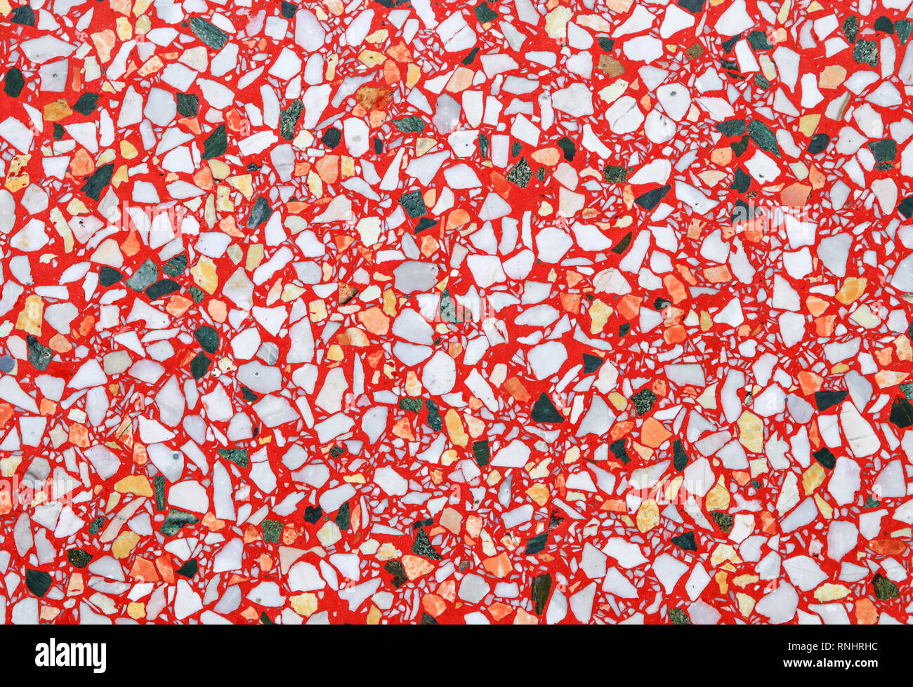 terrazzo floor, polished stone wall texture red and many colors ...