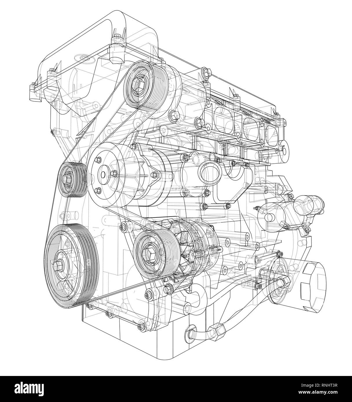 The wheel combustion engine Cut Out Stock Images & Pictures - Alamy