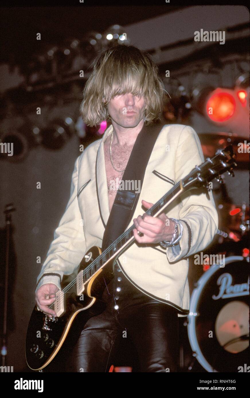 Guitarist Mark McEntee of the Divinyls is shown performing at the "US ...