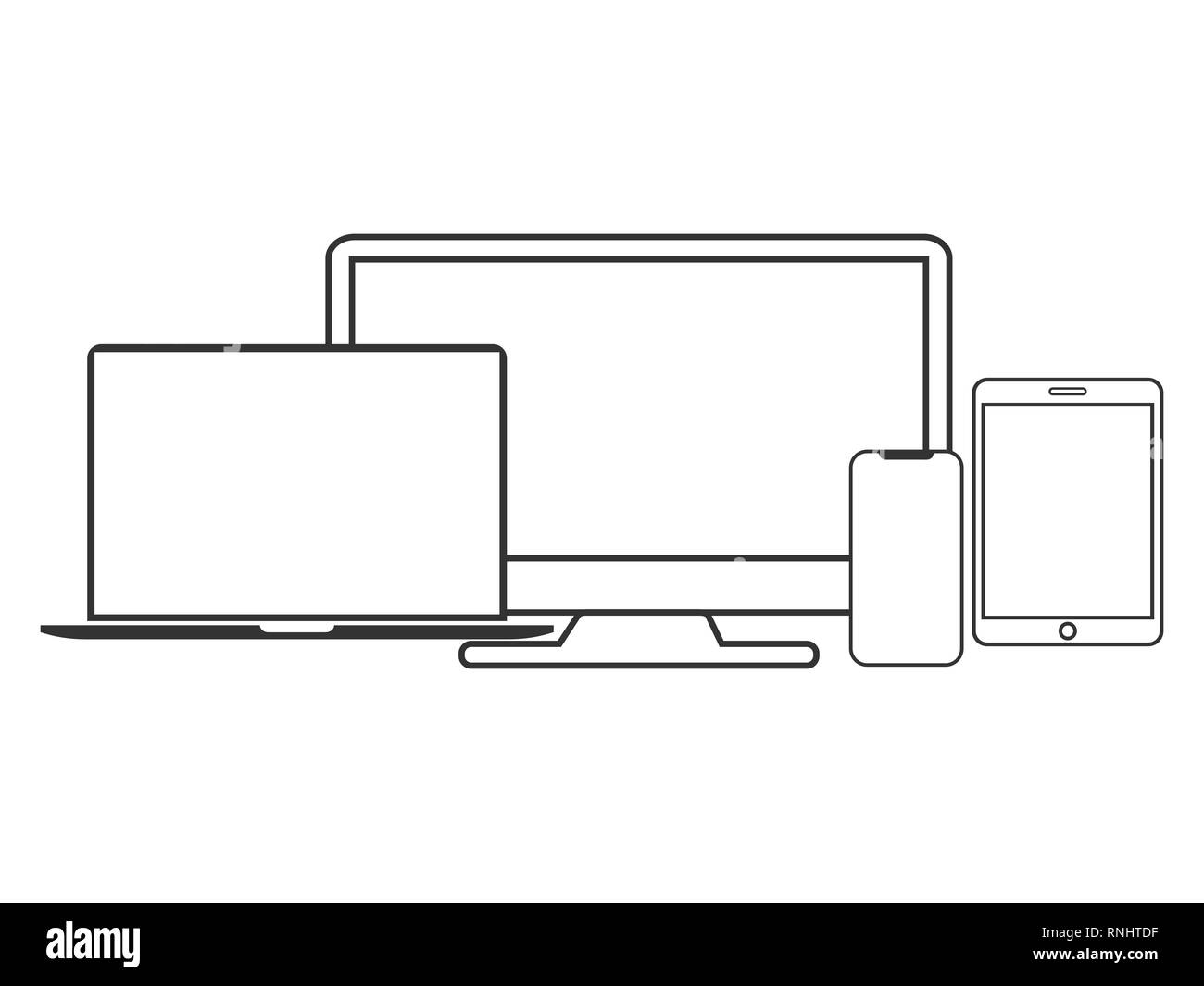 Devices icon Stock Vector Images - Alamy