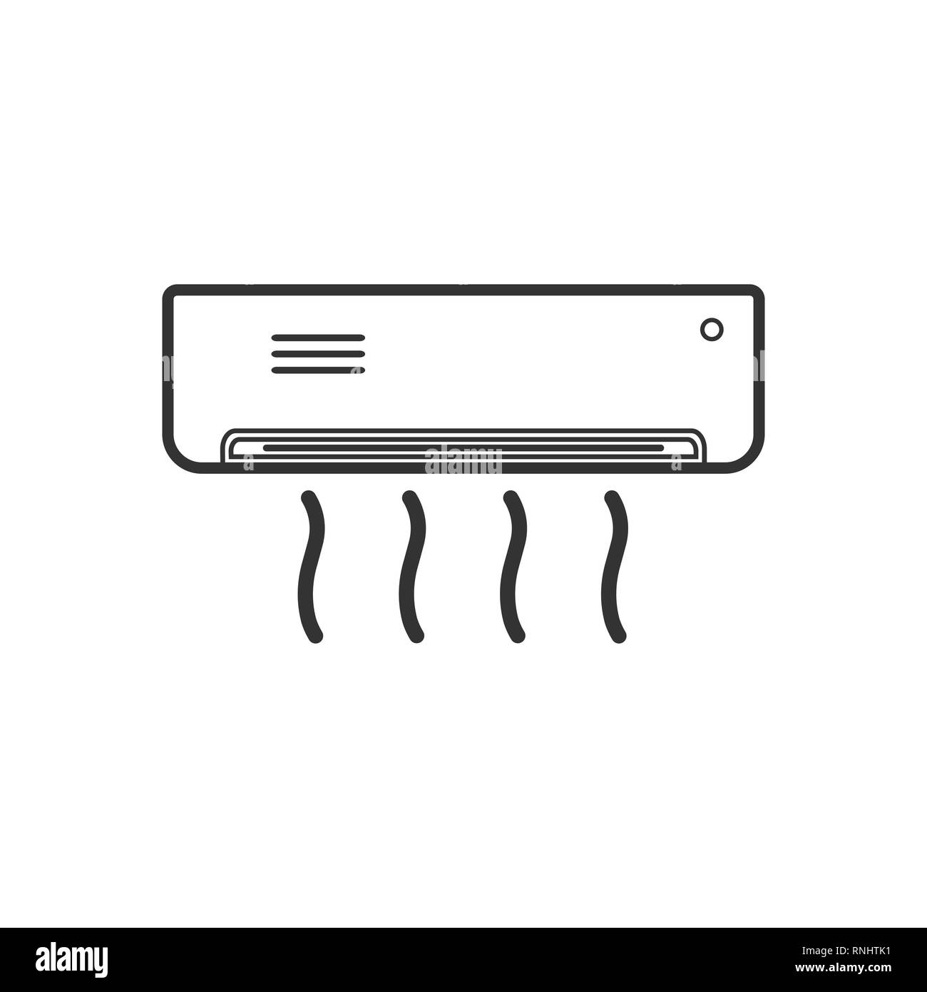 Air conditioning set flat Stock Vector Images - Alamy