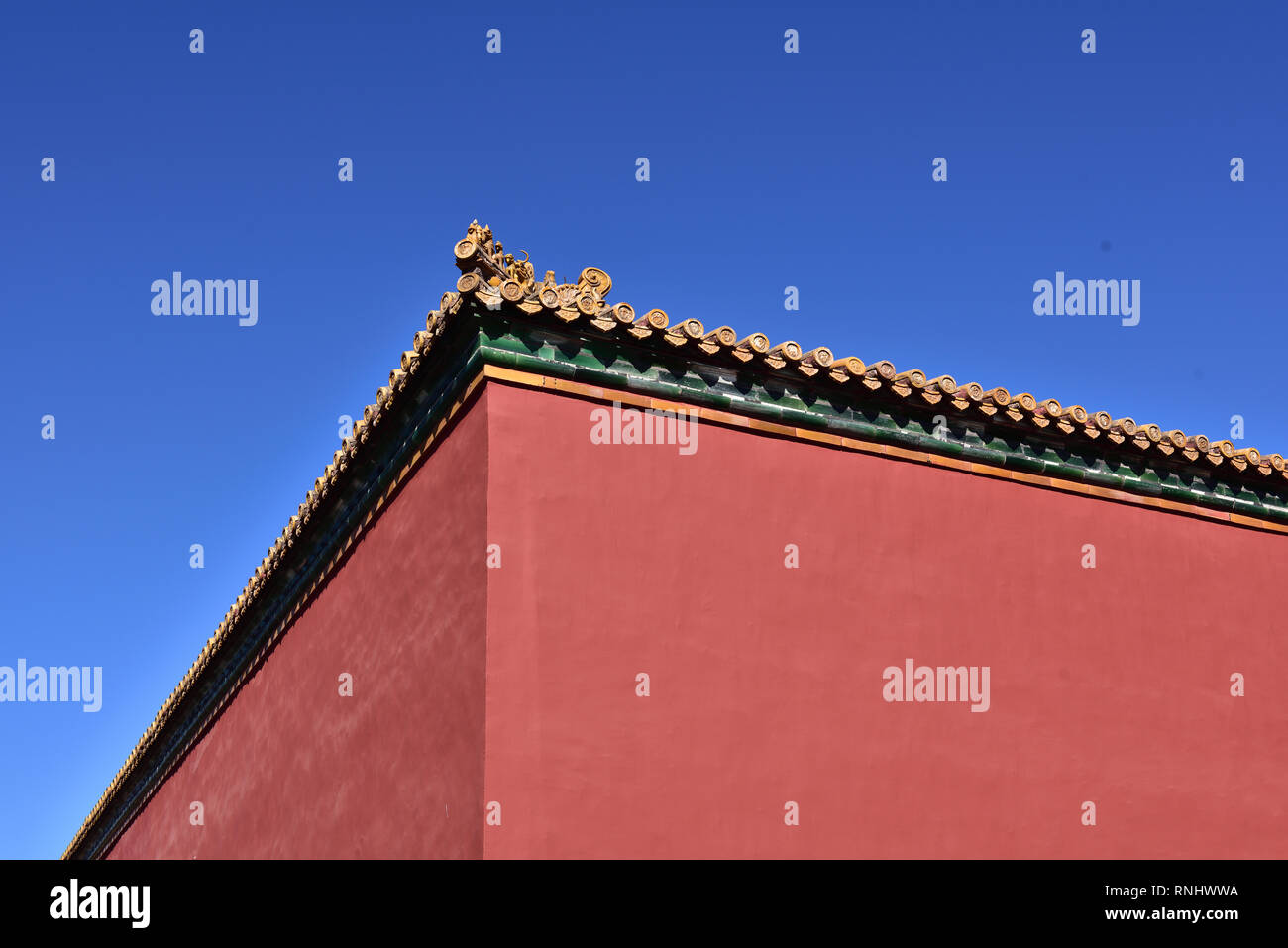 Forbidden City red wall in Beijing Stock Photo - Alamy