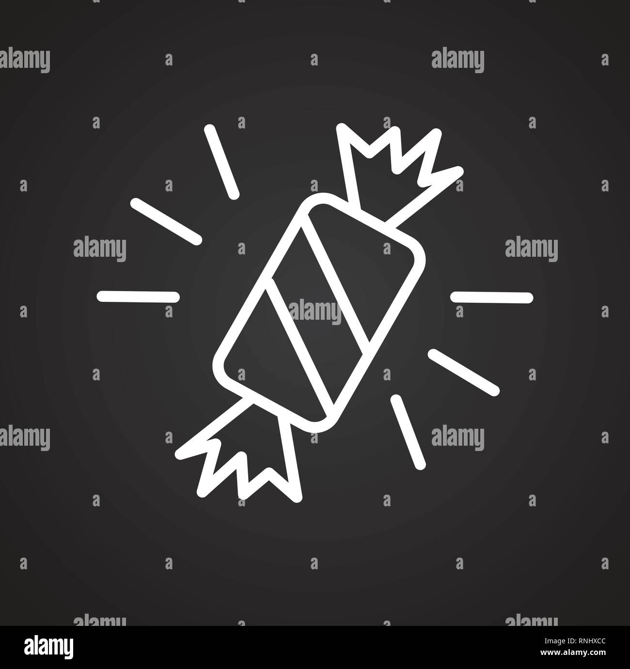 Candy icon on black background for graphic and web design, Modern ...