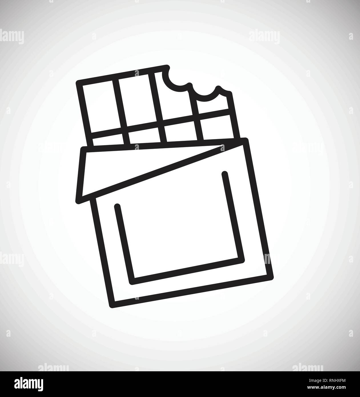 Chocolate outline icon on white background for graphic and web design ...