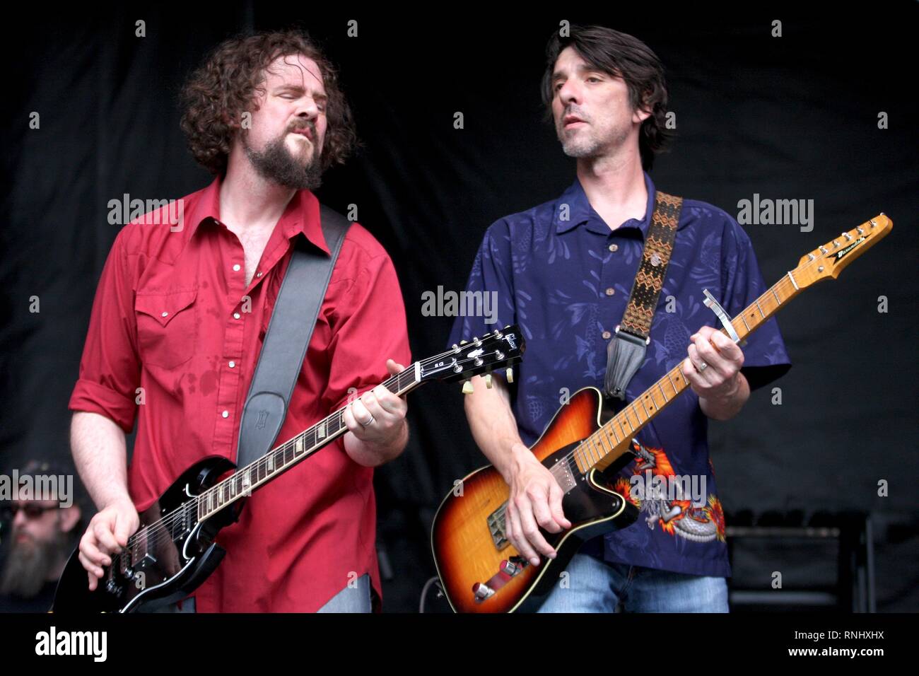 Guitarists Patterson Hood and Mike Cooley of the Drive By Truckers are ...