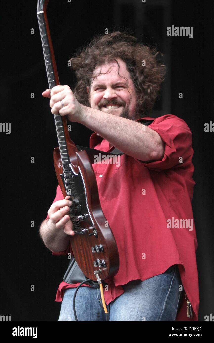 Singer, songwriter and guitarist Patterson Hood of the Drive By Truckers is shown performing on ...