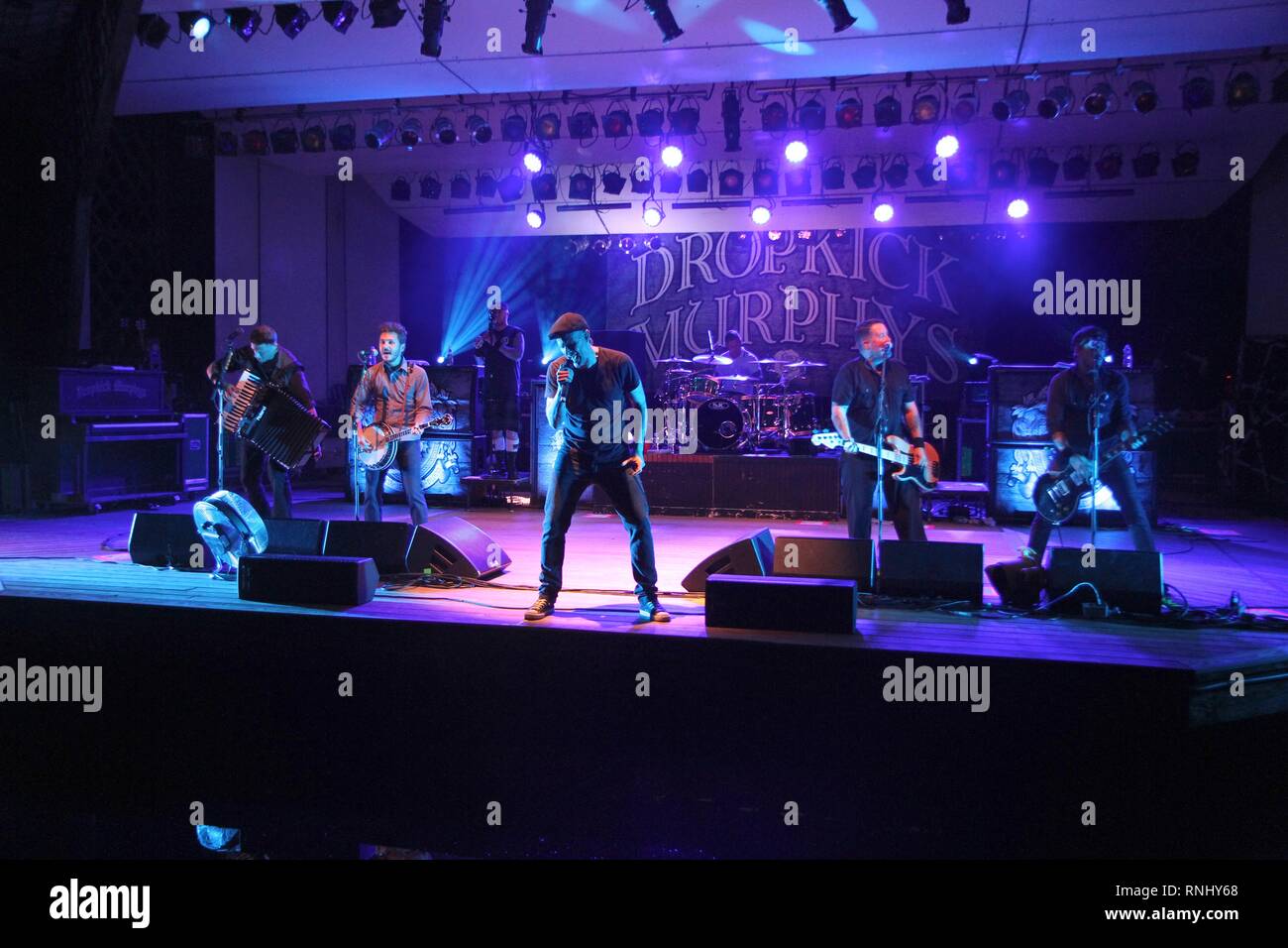 The Dropkick Murphys are shown performing onstage during a "live" concert appearance Stock Photo ...