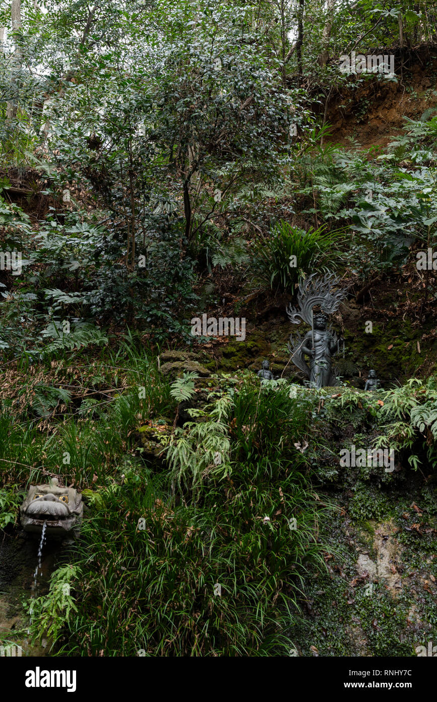 Fudo waterfall, Todoroki valley, Setagaya-Ku, Tokyo, Japan. Here can ...