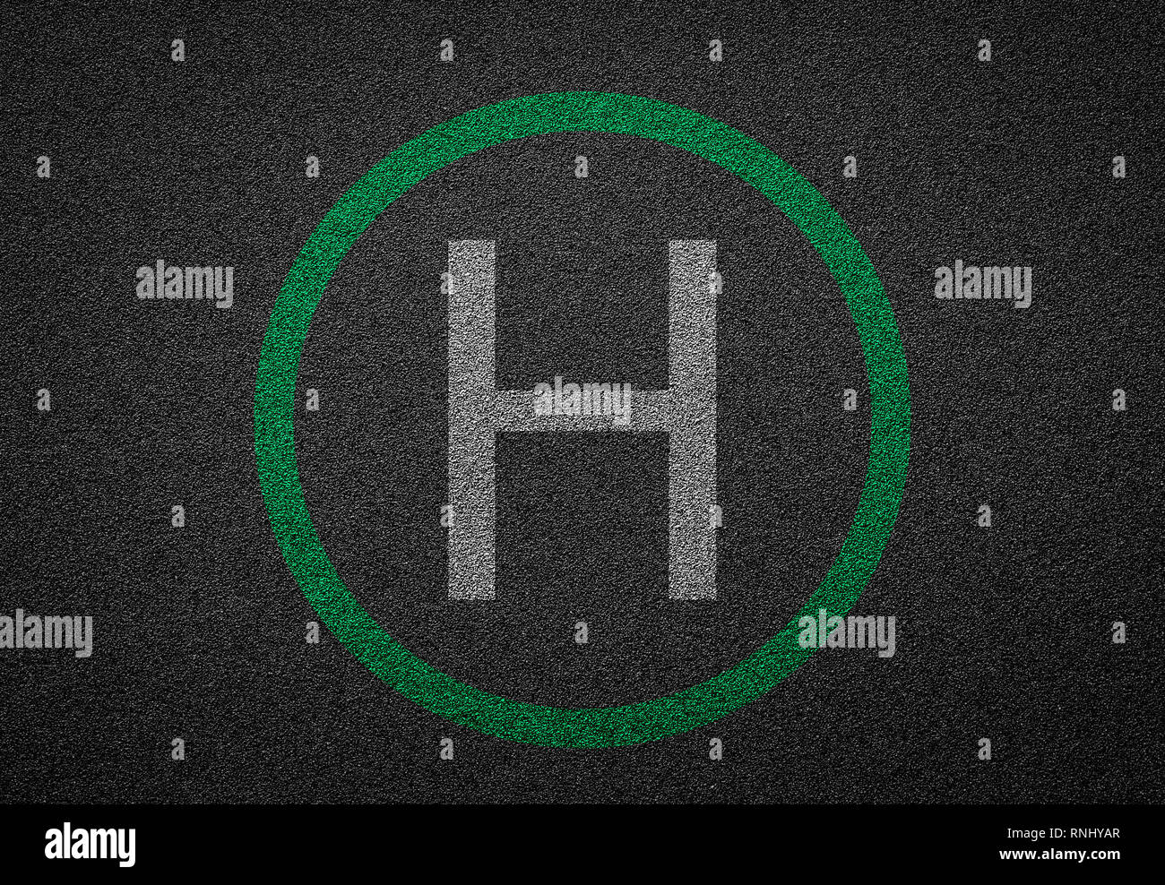 Heliport top view background texture Stock Photo - Alamy