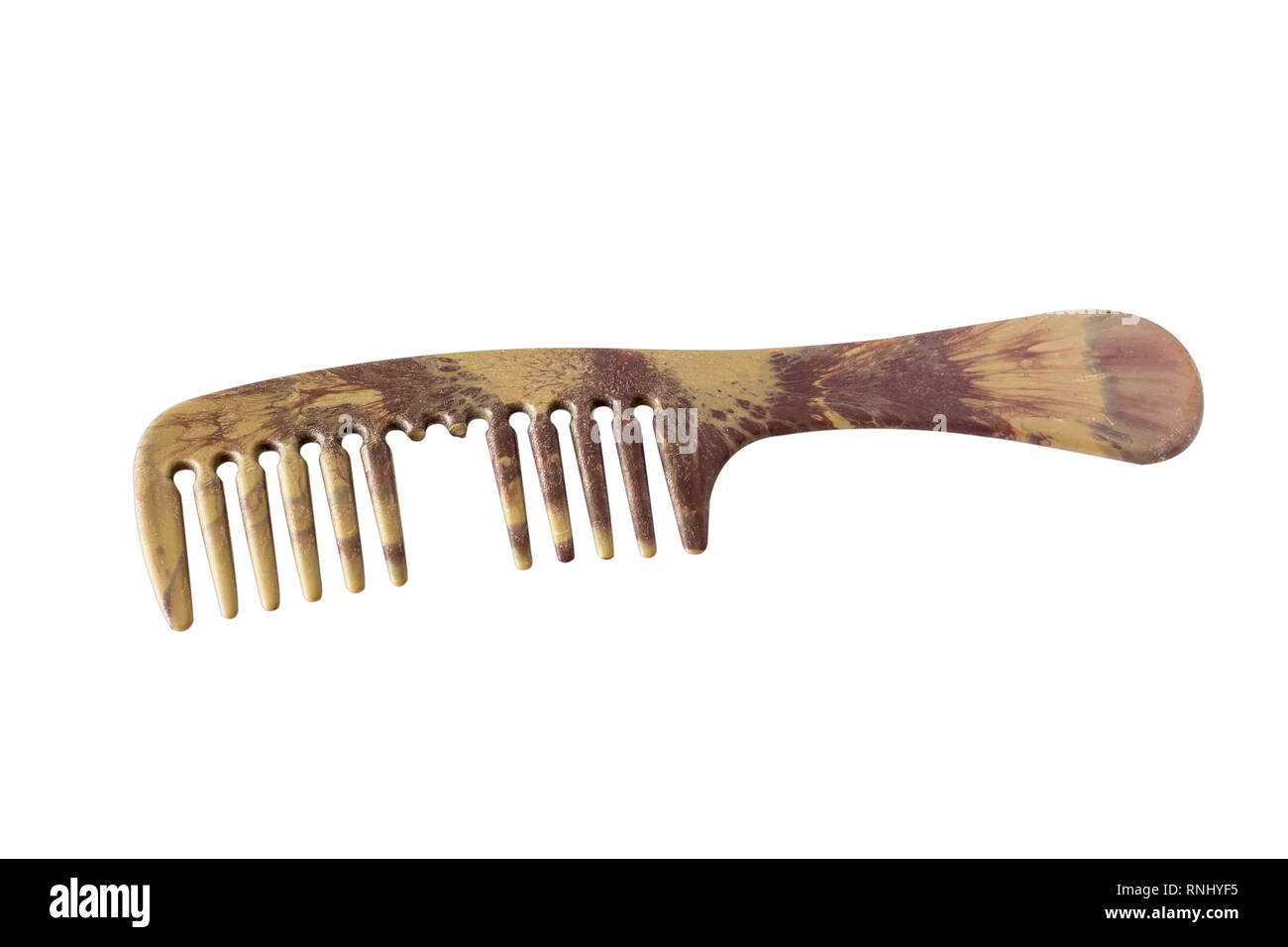 Comb old damaged isolate on white background Stock Photo - Alamy