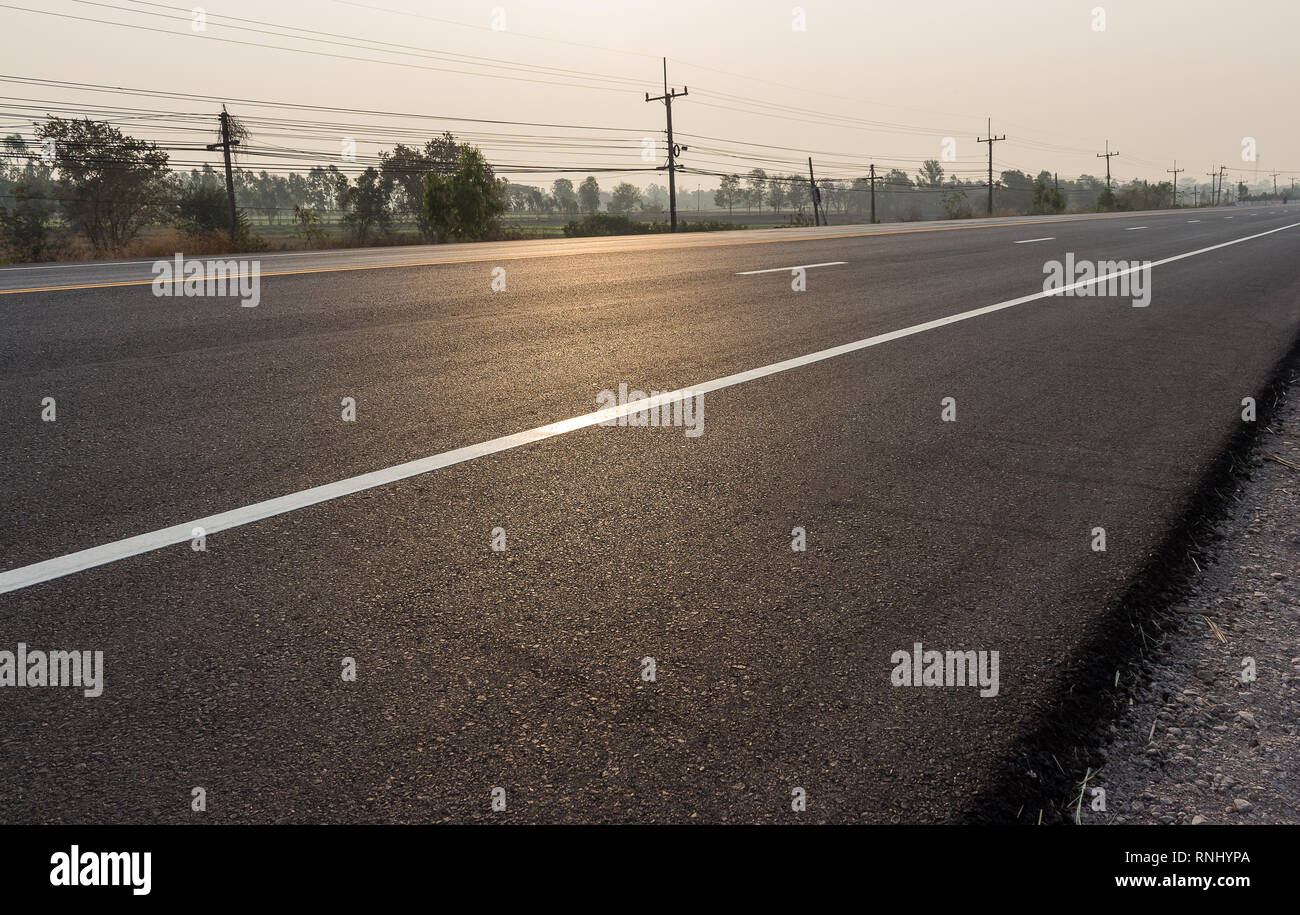 Road markings on asphalt Stock Photo - Alamy