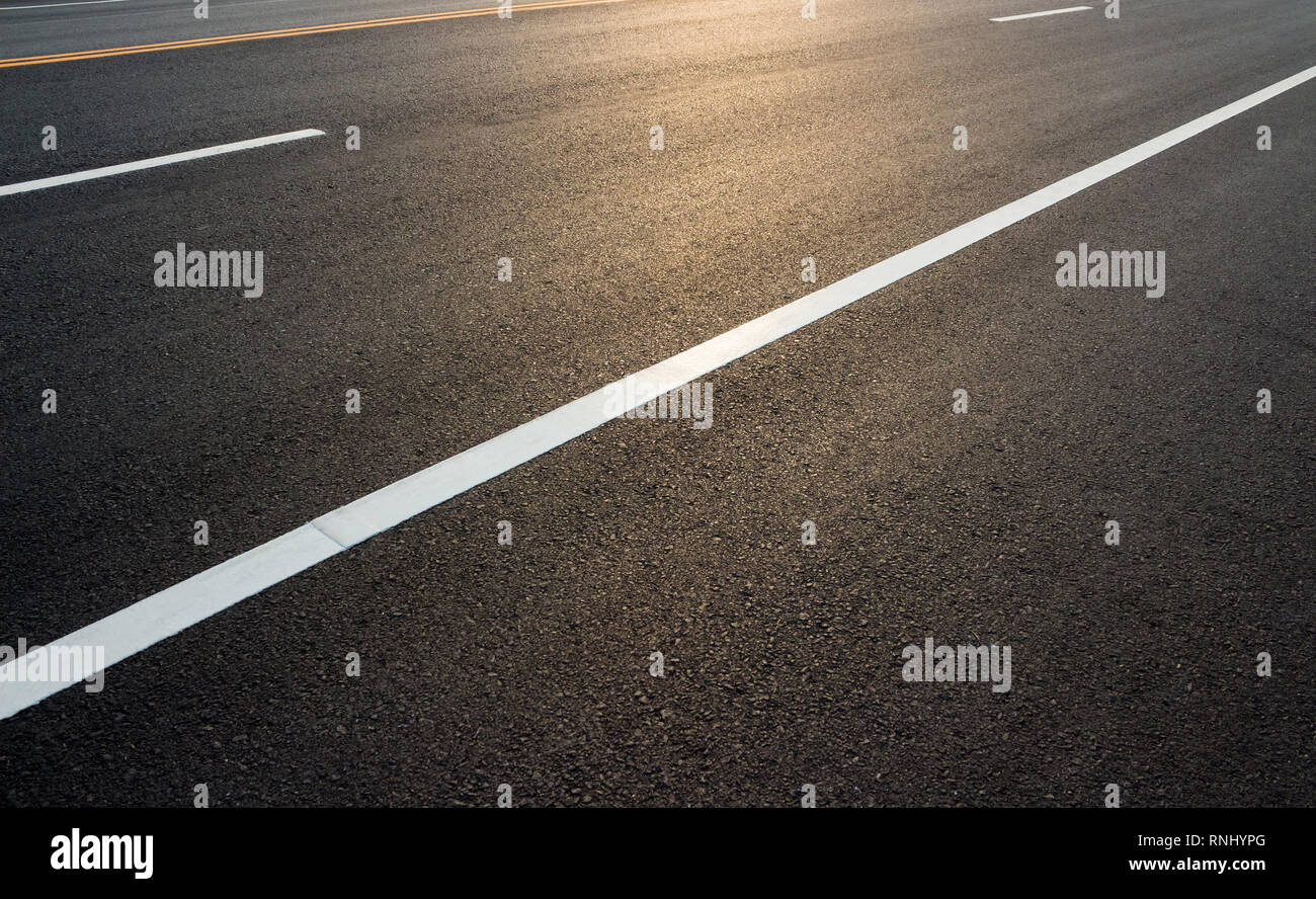 Road markings on asphalt Stock Photo - Alamy