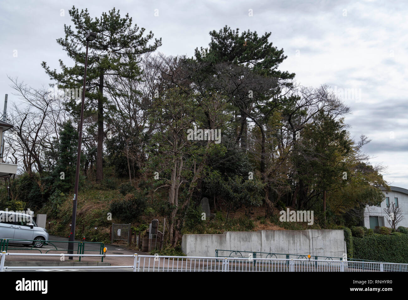 Mitakesan kofun, near Todoroki Valley, Setagaya-Ku, Tokyo, Japan Stock ...