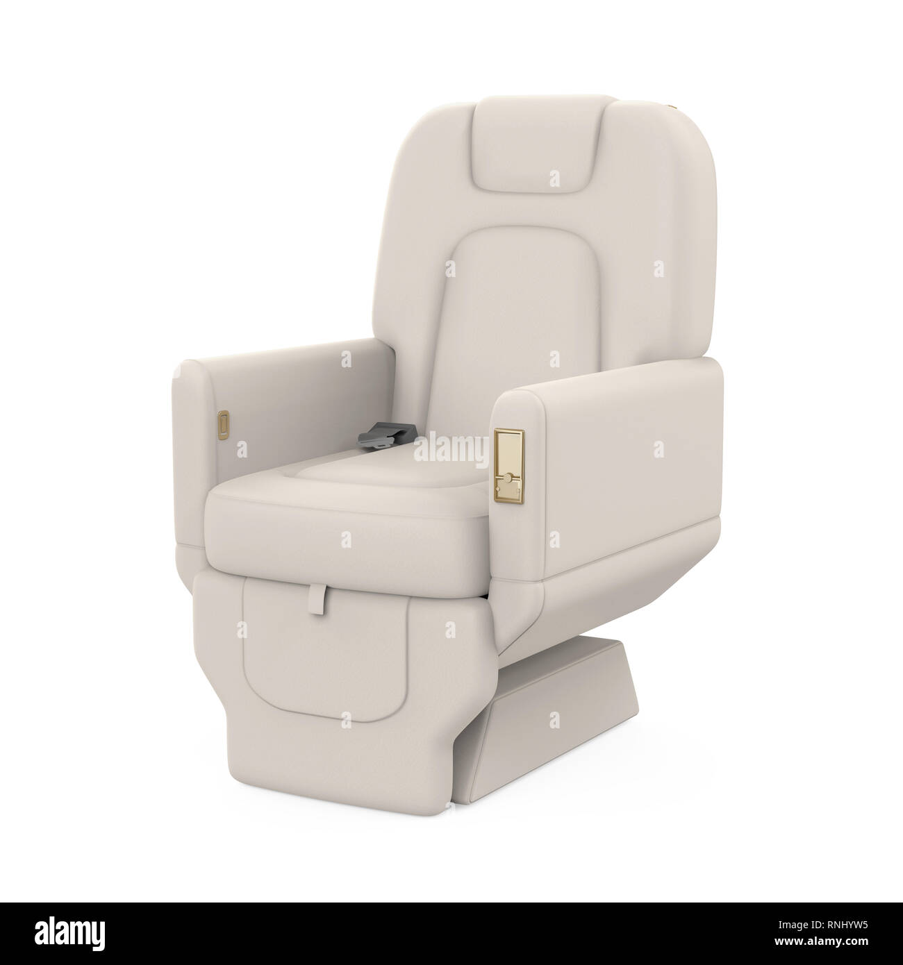 Private Jet Seat Isolated Stock Photo - Alamy