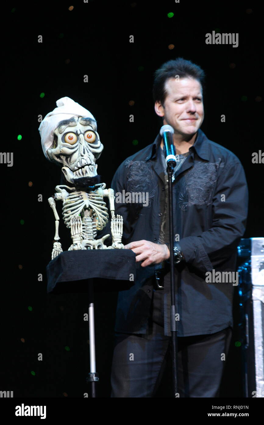 Comedian Jeff Dunham is shown performing on stage during a sold-out ...