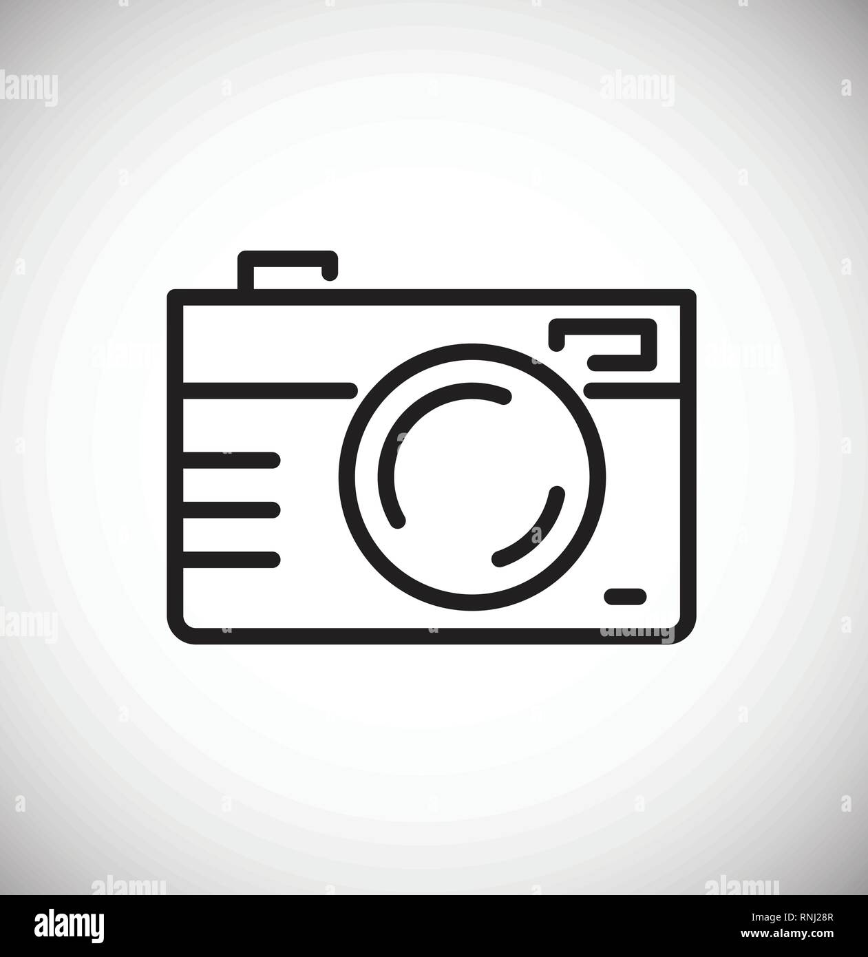 Camera line icon on white background for graphic and web design, Modern ...