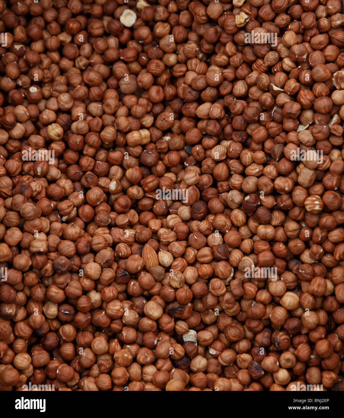 Hazelnut Background. Heap of peeled hazelnuts. Healthy food Stock Photo ...