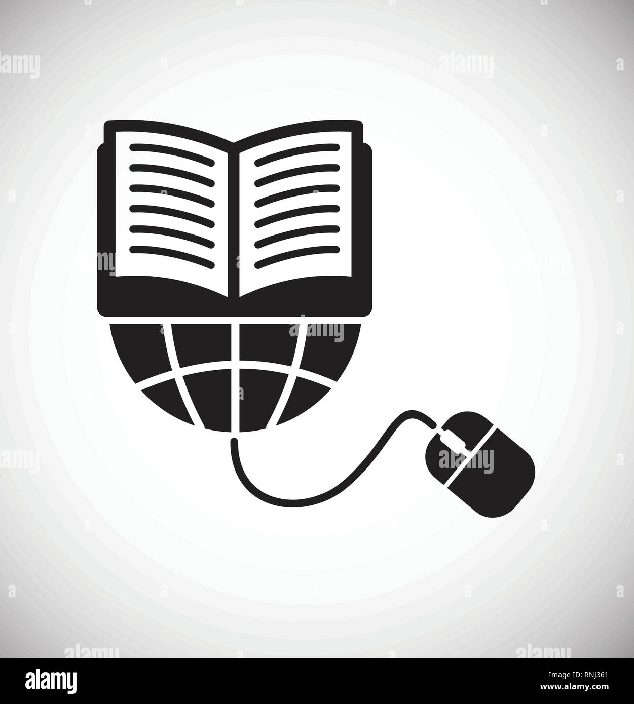 E-Education icon on white background for graphic and web design, Modern ...