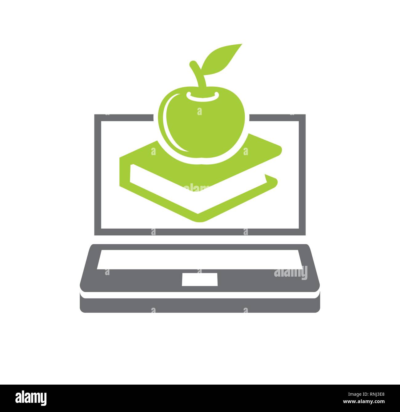 E-Education icon on white background for graphic and web design, Modern ...