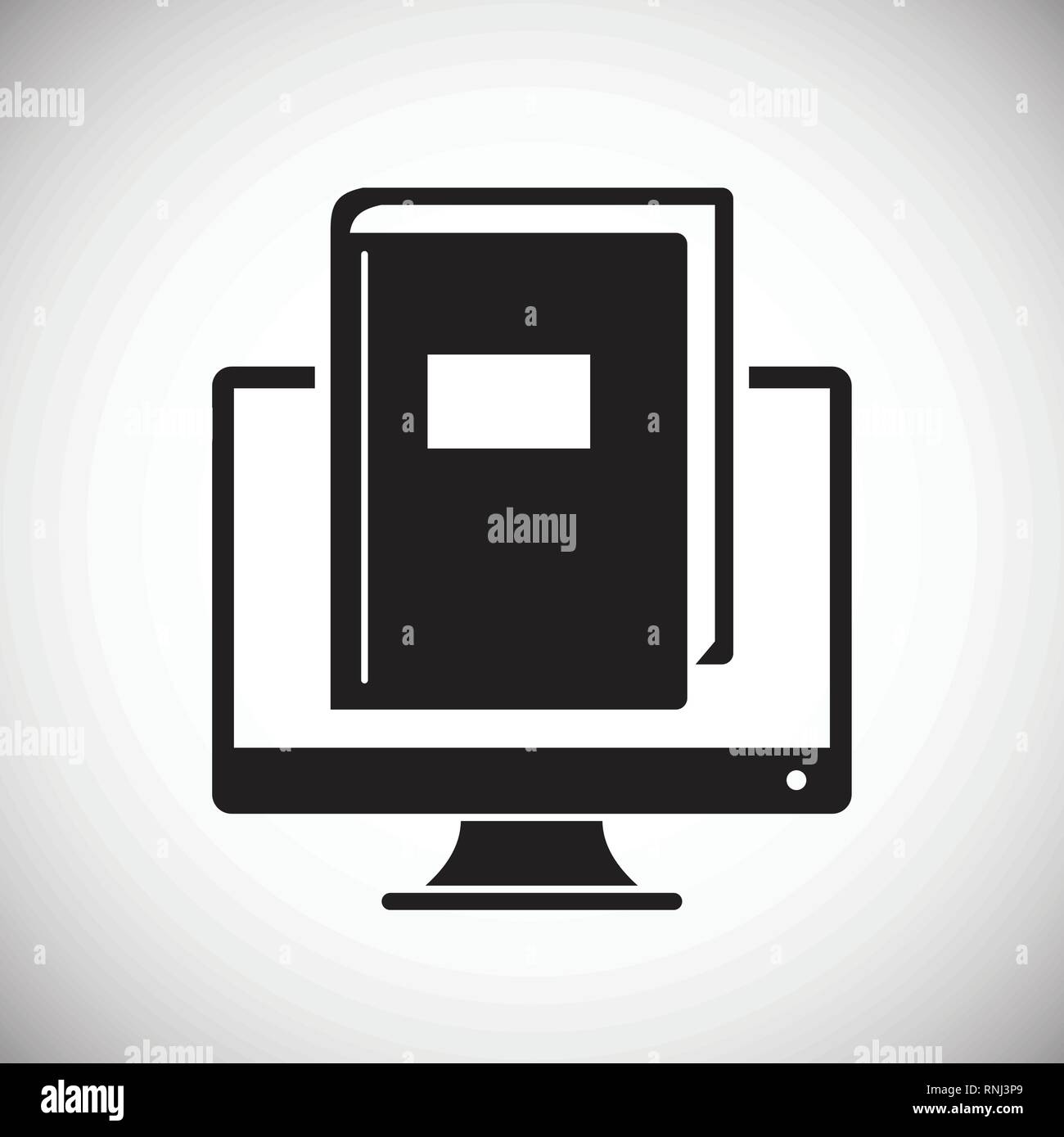 E-Education icon on white background for graphic and web design, Modern ...