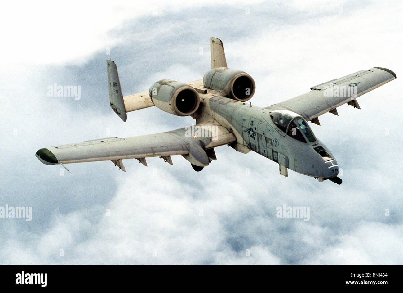 1980 - High angle right side view of an A-10 Thunderbolt II aircraft ...