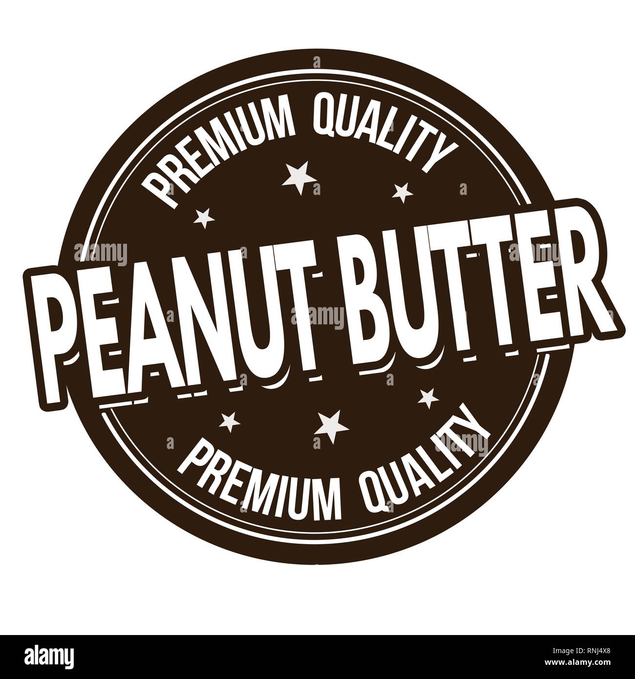 Peanut butter sign or stamp on white background, vector illustration ...