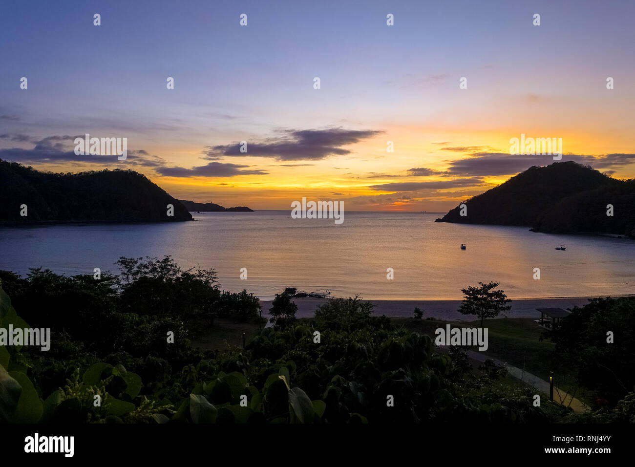 Orange Sunset Lagoon in Nasugbu, Batangas, Philippines Stock Photo - Alamy