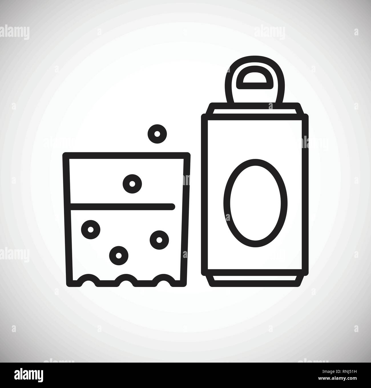 Fizzy drink icon on white background for graphic and web design, Modern ...