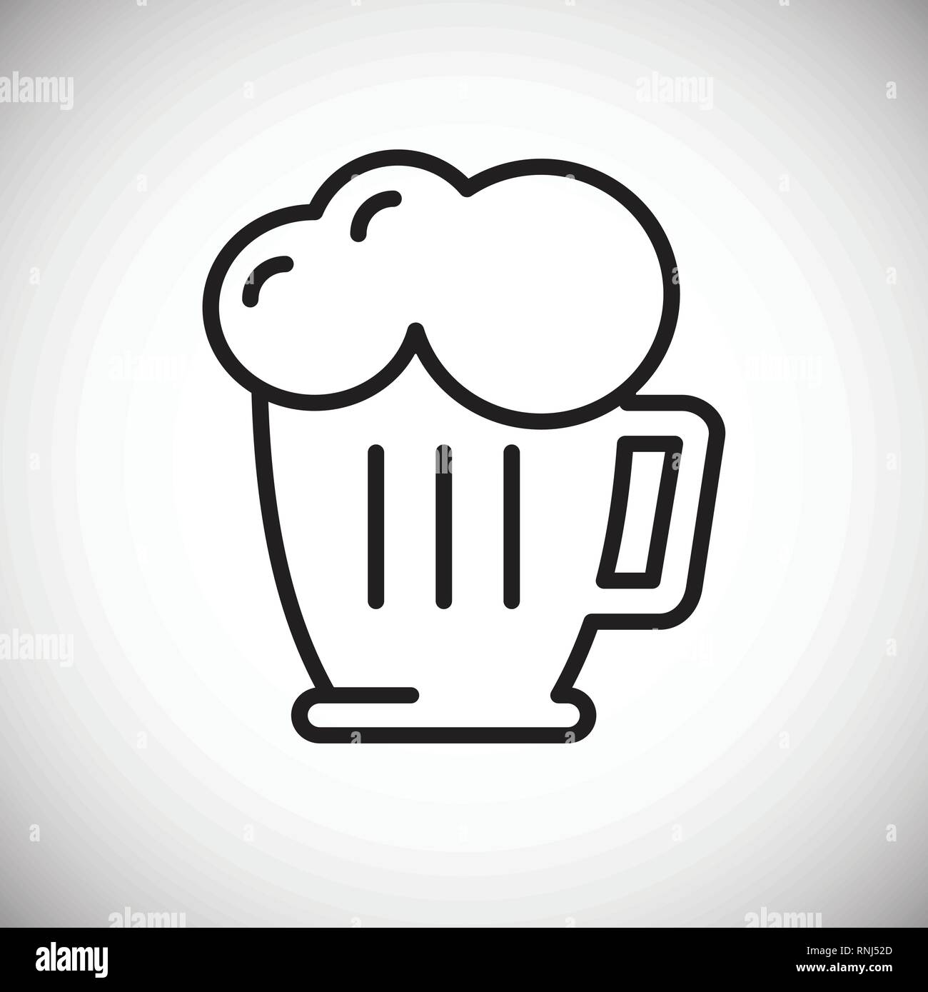 Beer outline icon on white background for graphic and web design ...