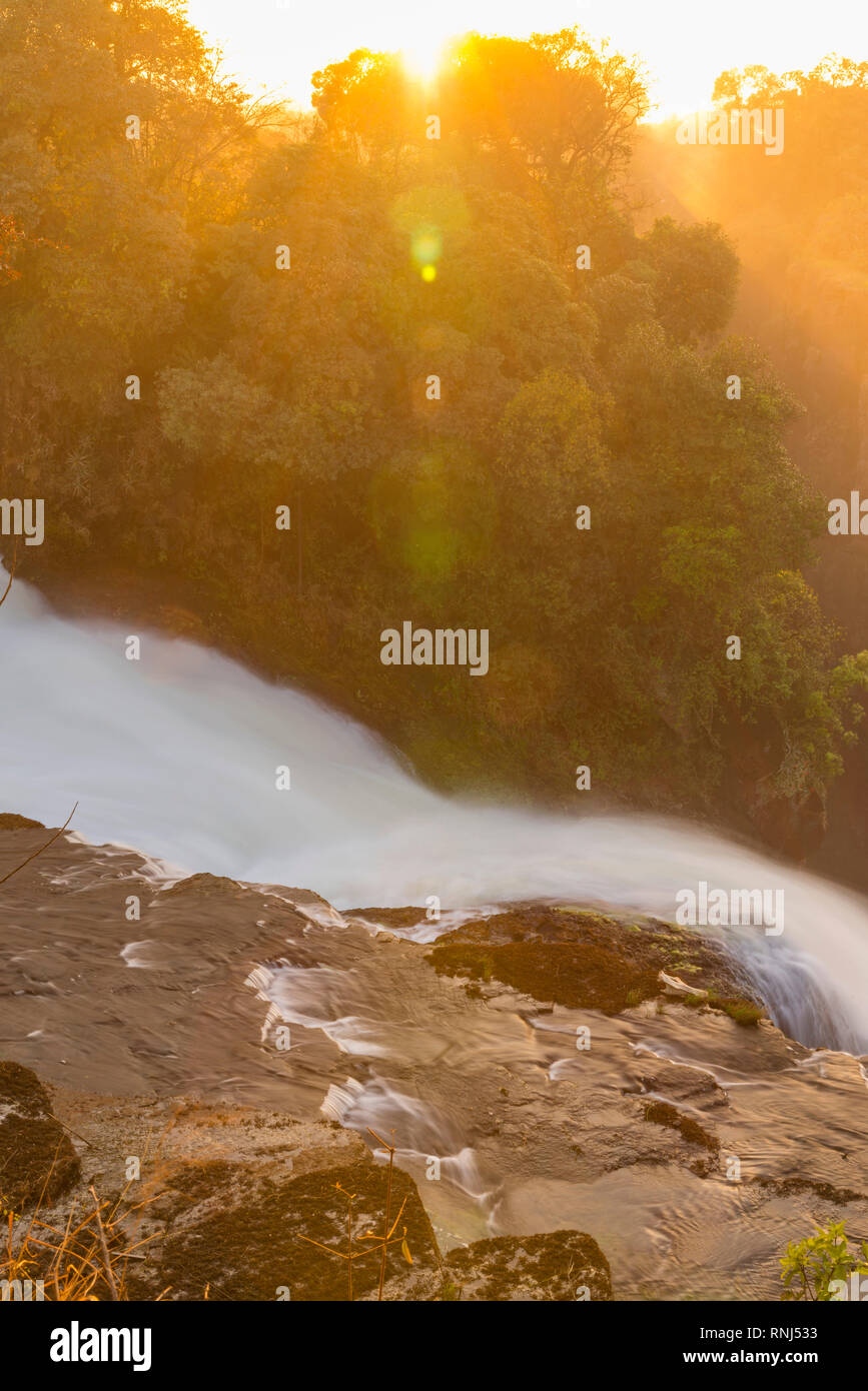A sunrise at Victoria Falls, Zimbabwe Stock Photo - Alamy