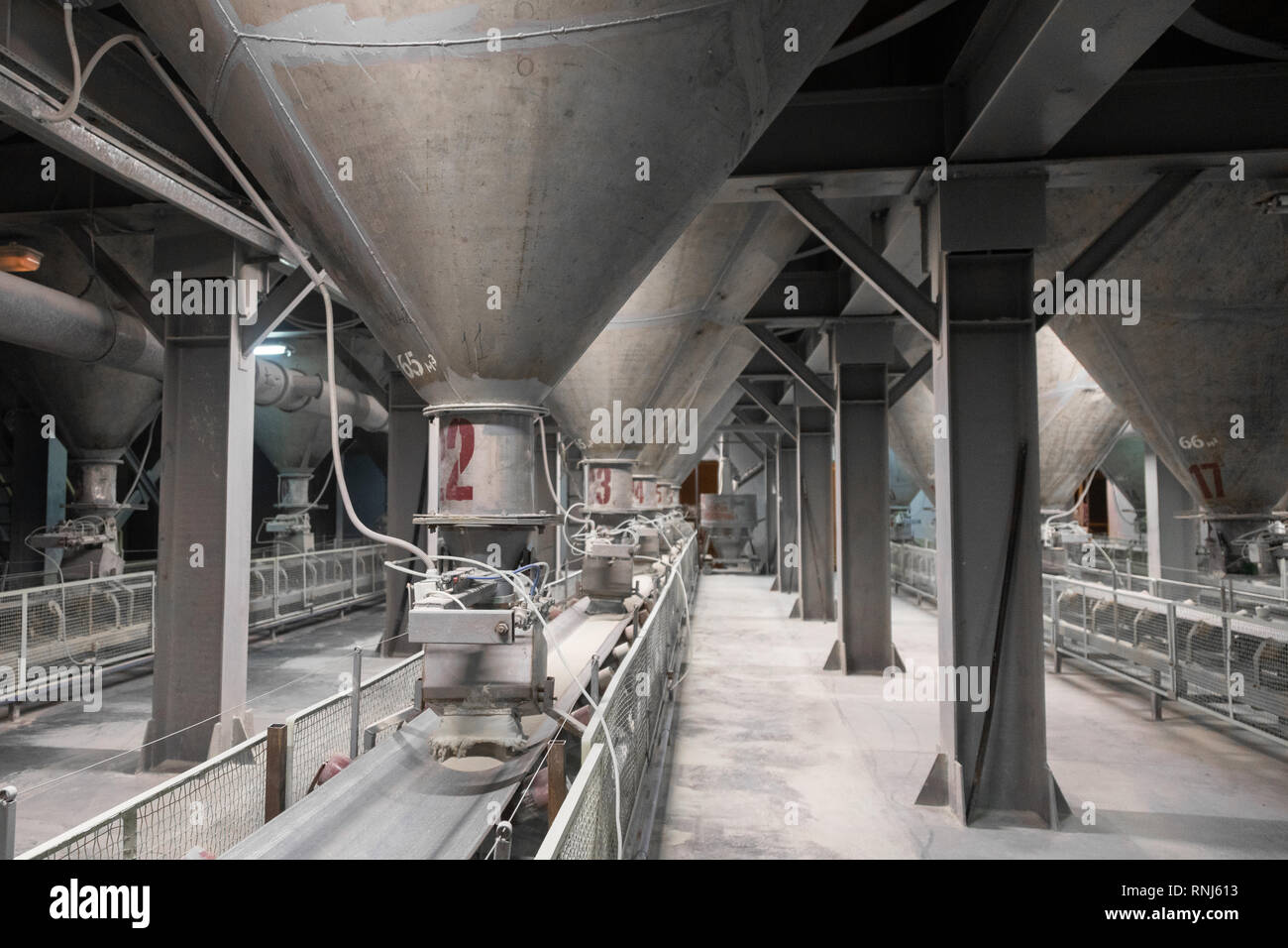 cement plant inside view Stock Photo - Alamy