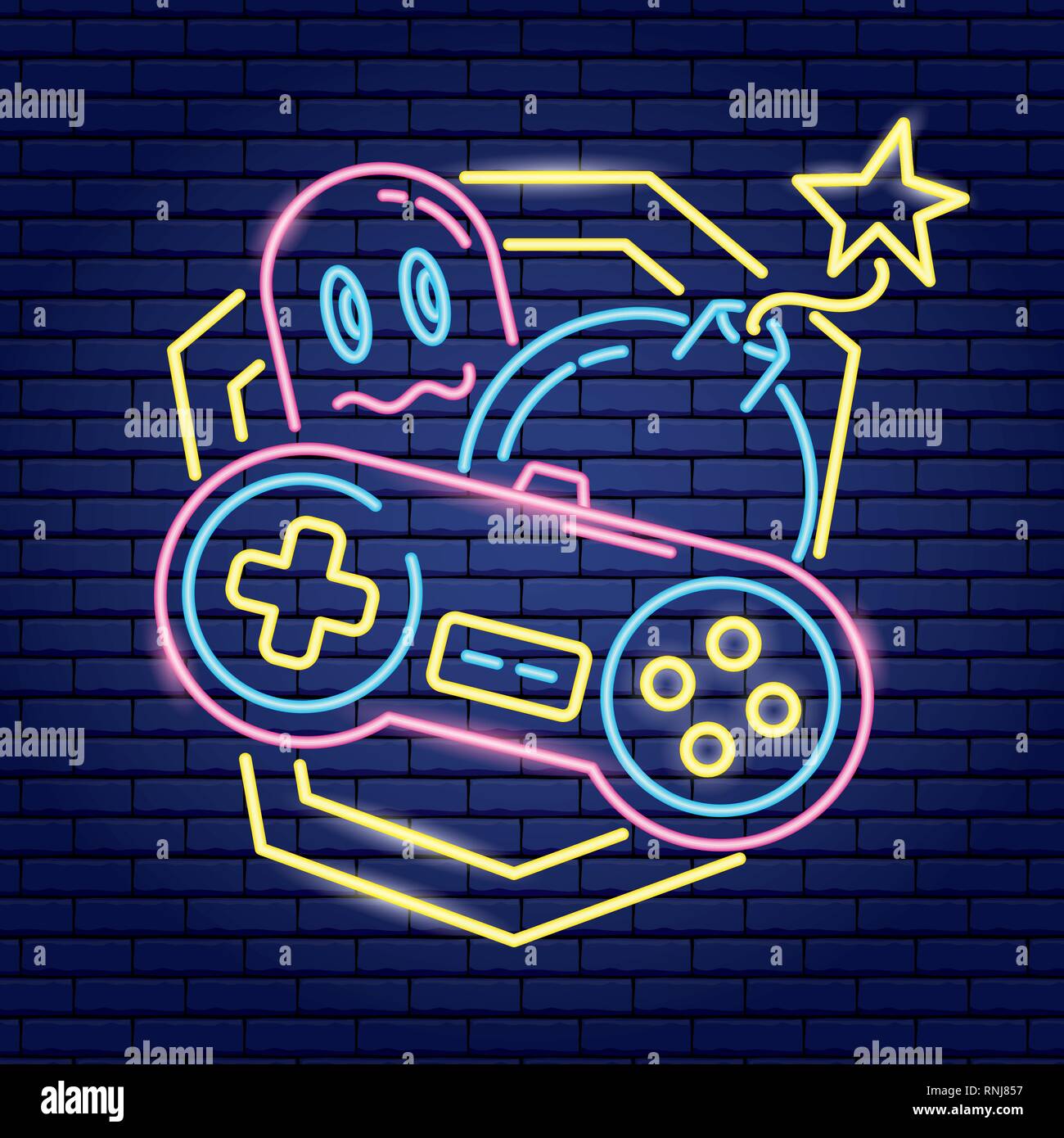 Game room neon sign hi-res stock photography and images - Alamy