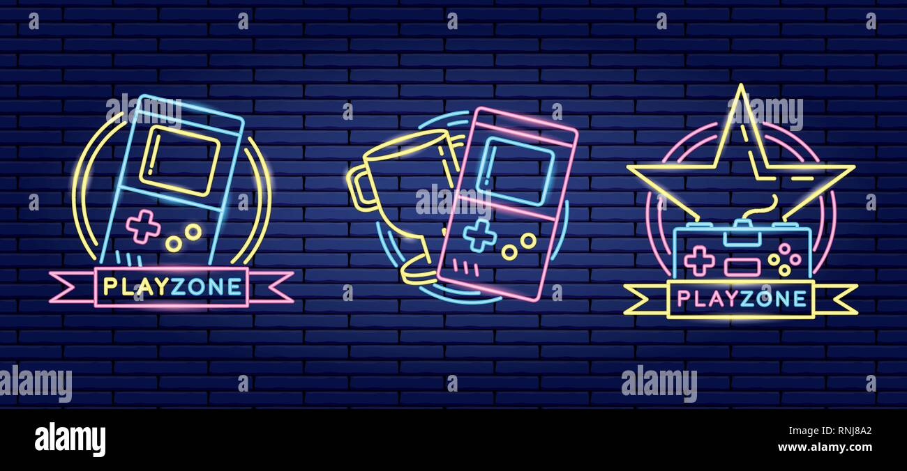 Computer star neon video hi-res stock photography and images - Alamy
