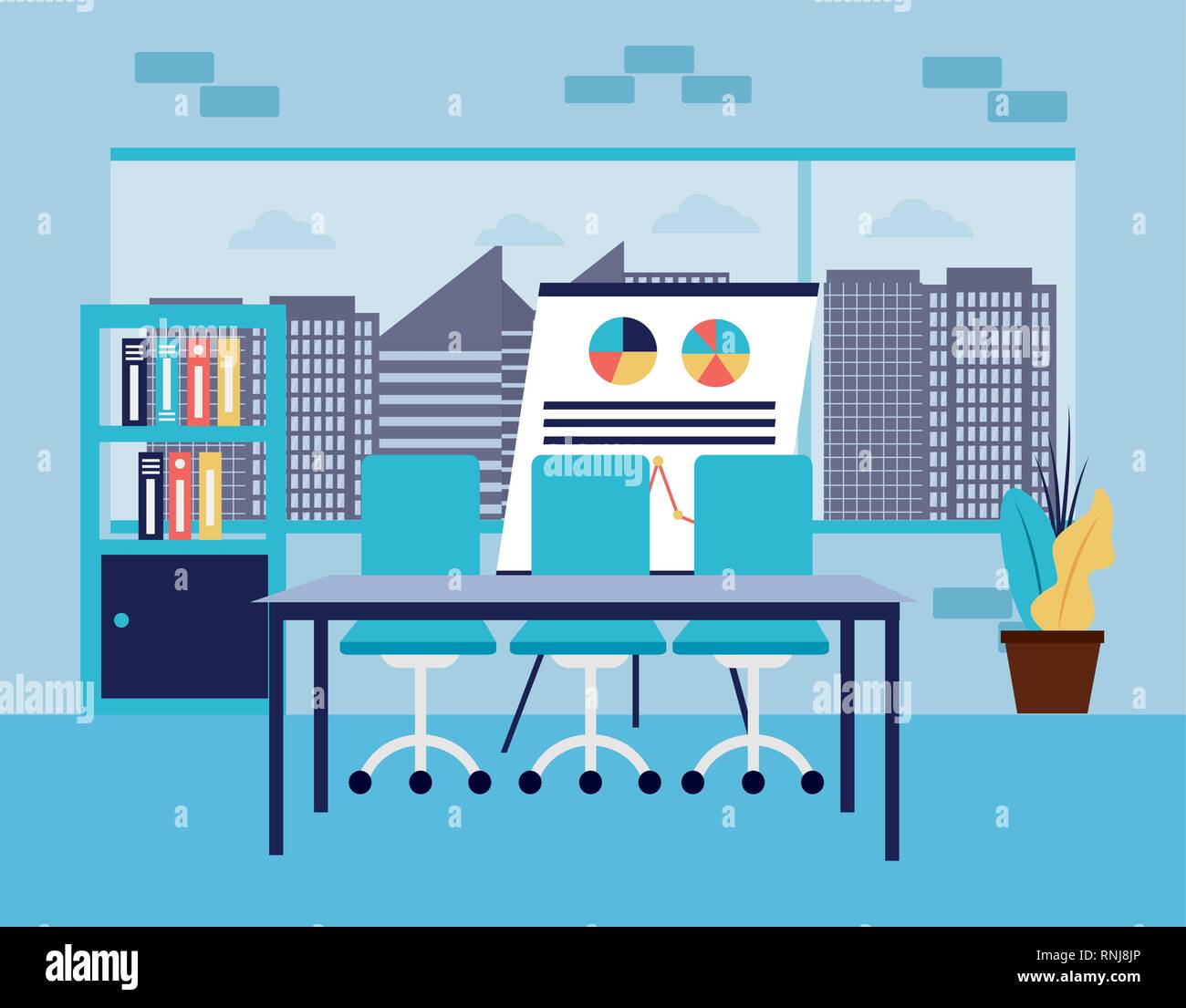 office work space Stock Vector Image & Art - Alamy